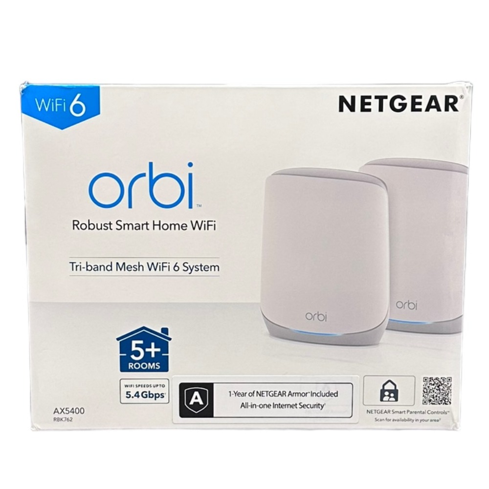 New New: Netgear Orbi Wi-Fi 6 5.4Gbps AX5400 RBK762 Router + Satellite ...